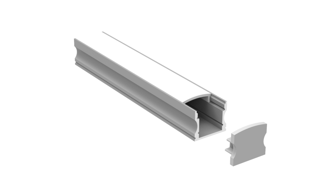 LED Lighting Aluminium Profile | Surface Mounted | 17x16mm