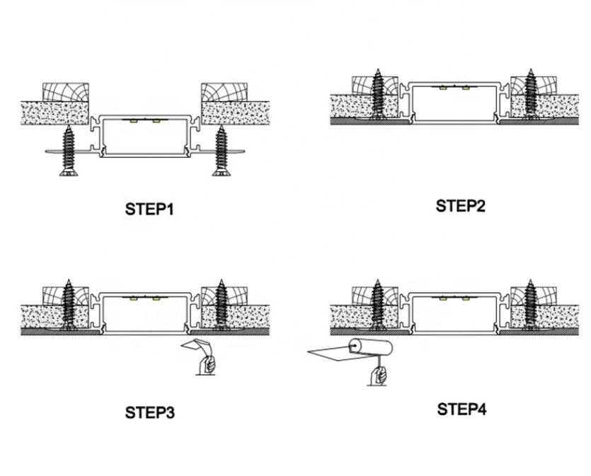 LED Trimless Profile Recessed | 83x18mm | Anodised Aluminium