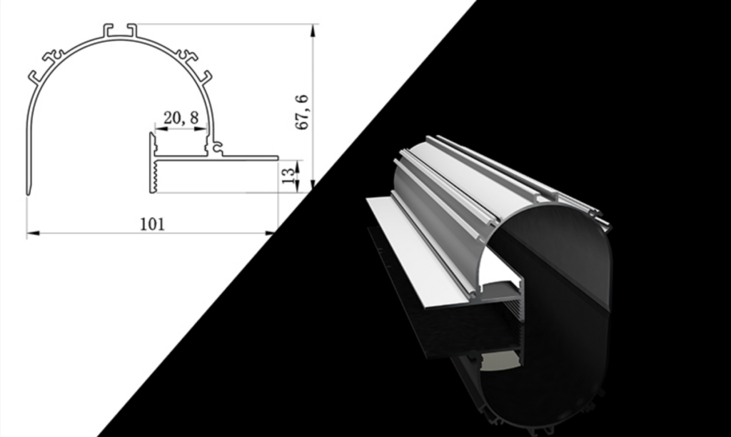 Recessed Strip Lighting LED Profile Cove Lighting For Wall