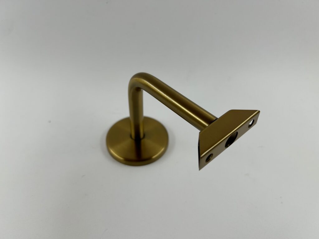 Handrail Bracket | Albion Hollow Satin Brass | LED Handrails