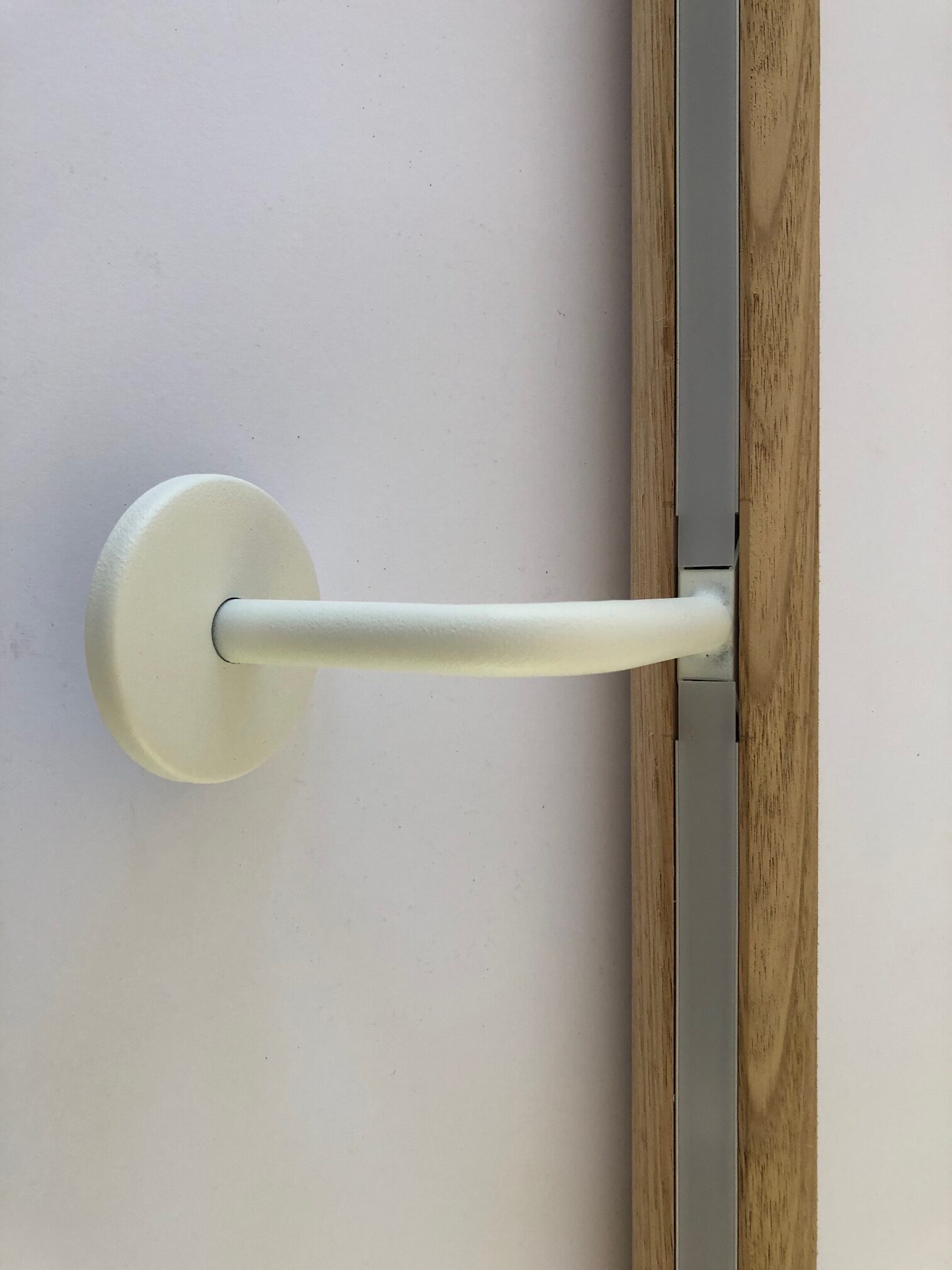 Matt White Handrail Bracket | Albion Hollow Stainless Steel