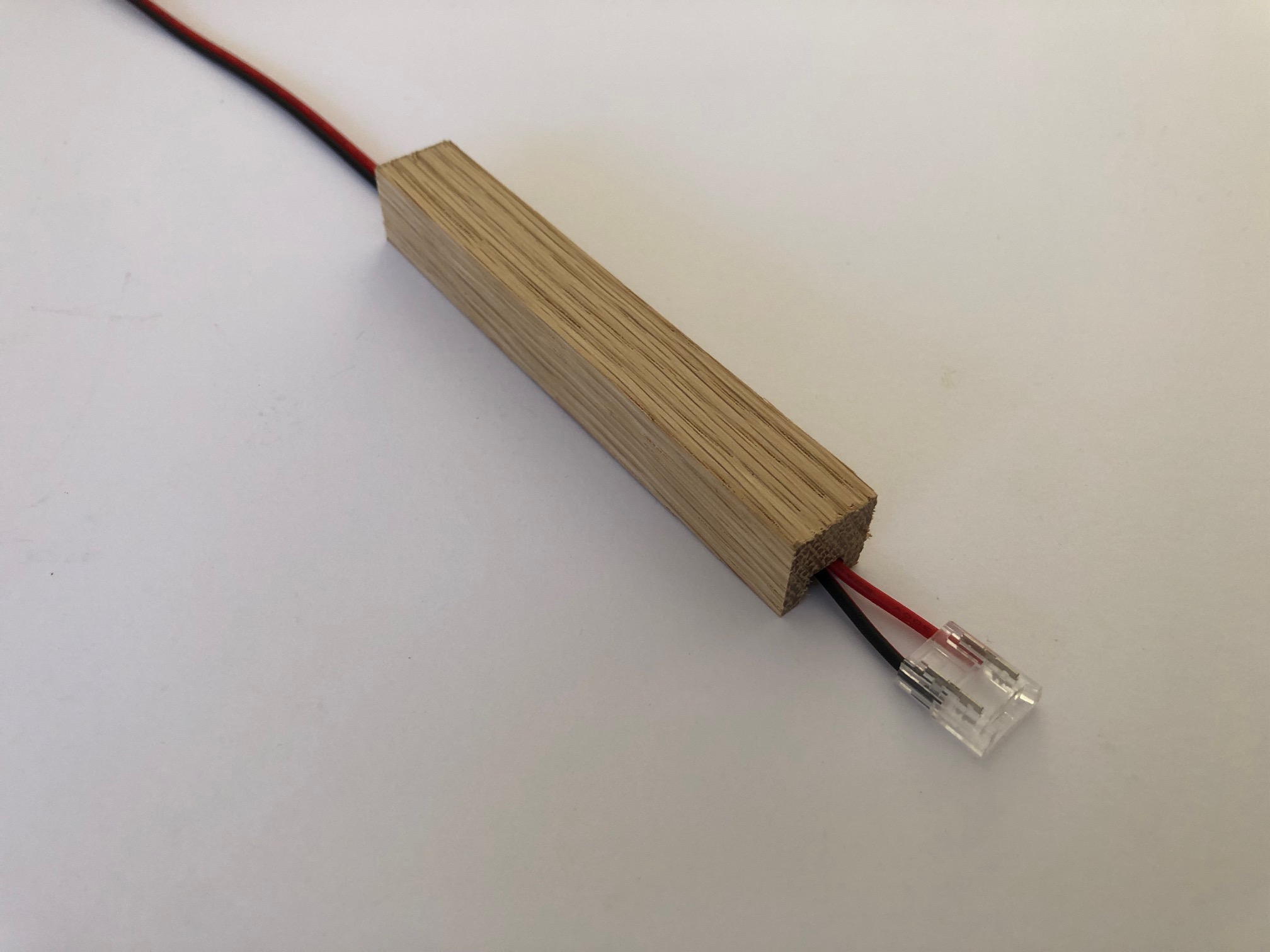 LED Timber Stair Handrail Lighting 43mm American Oak THAO43